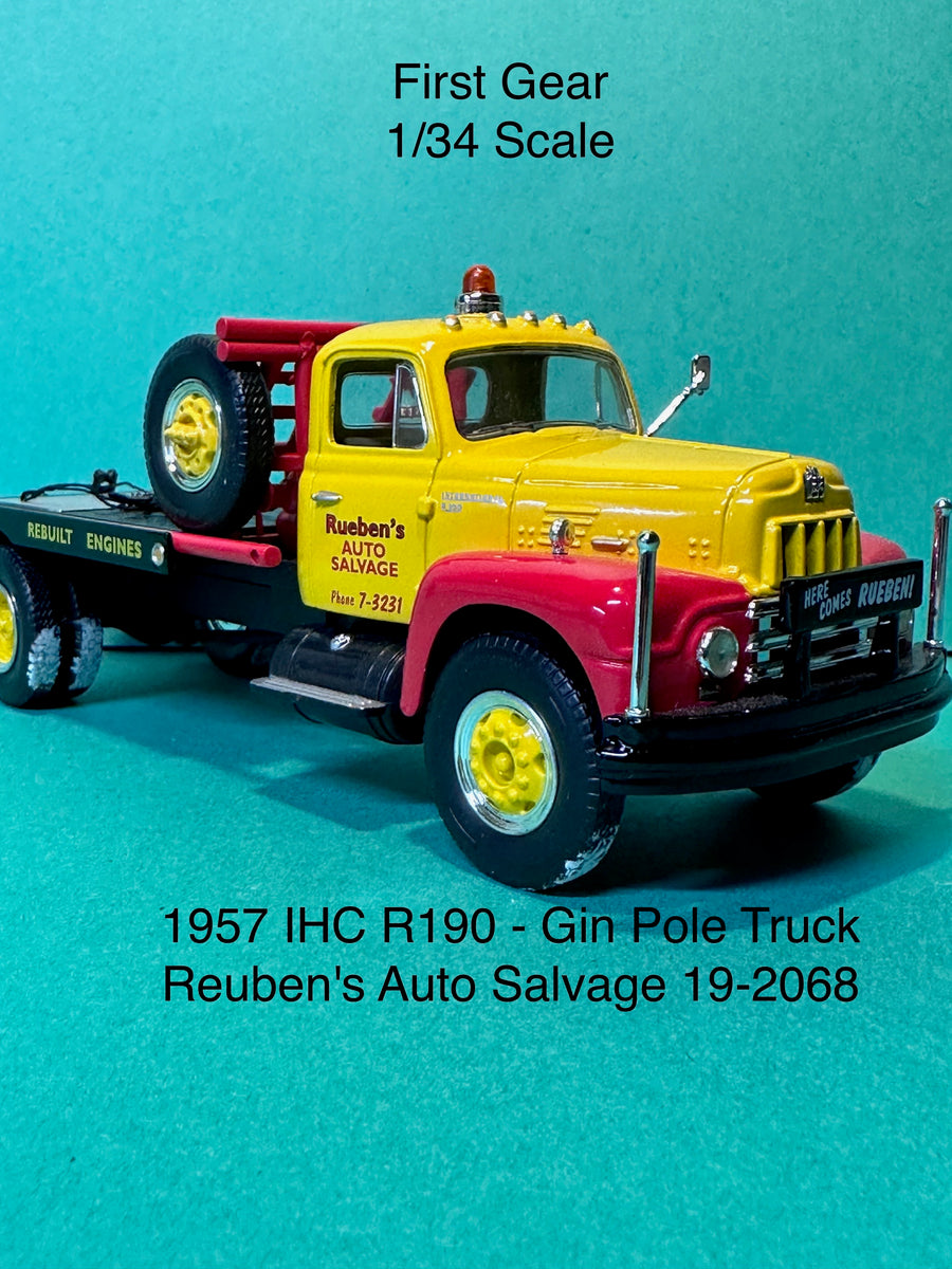 First Gear 1957 International Gin Pole/ Winch Truck Reuben's Auto Salv ...