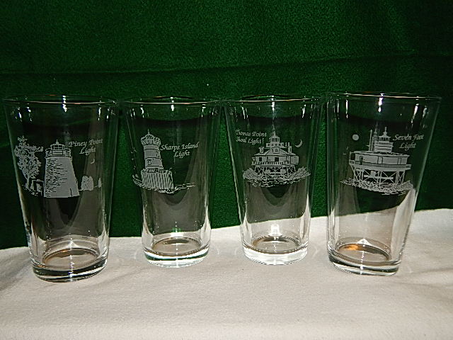 Maryland Lighthouses Pint Glass set – The Cape Cod Store