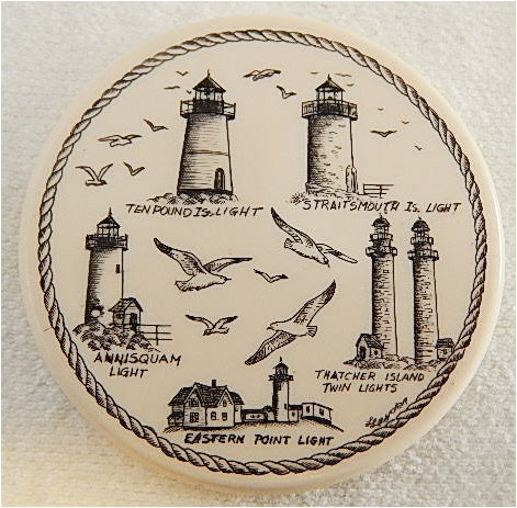 Scrimshaw Lighthouses of Cape Ann Magnet – The Cape Cod Store