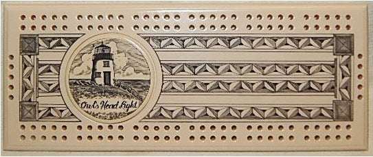 Scrimshaw Owl's Head Lighthouse Cribbage Board – The Cape Cod Store