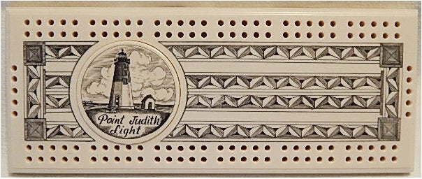 Scrimshaw Point Judith Lighthouse Cribbage Board – The Cape Cod Store