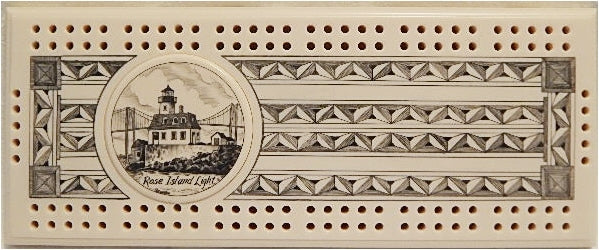 Scrimshaw Rose Island Lighthouse Cribbage Board – The Cape Cod Store